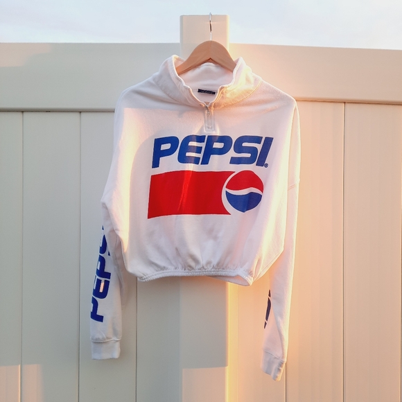 Pepsi | Tops | Pepsi Cropped Pullover Sweatshirt Retro Size Medium ...
